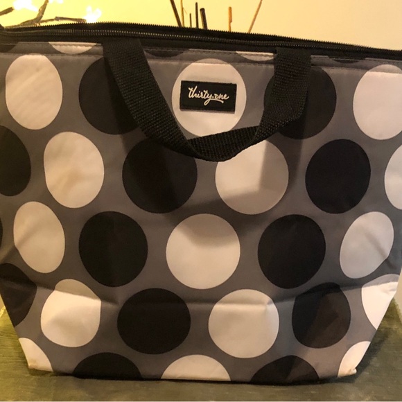 thirty-one | Bags | Thirtyone Polka Dot Tote Bag Black And White | Poshmark